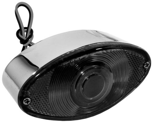Emgo Custom Cateye Taillight Chrome Smoke Lens - Parts Giant