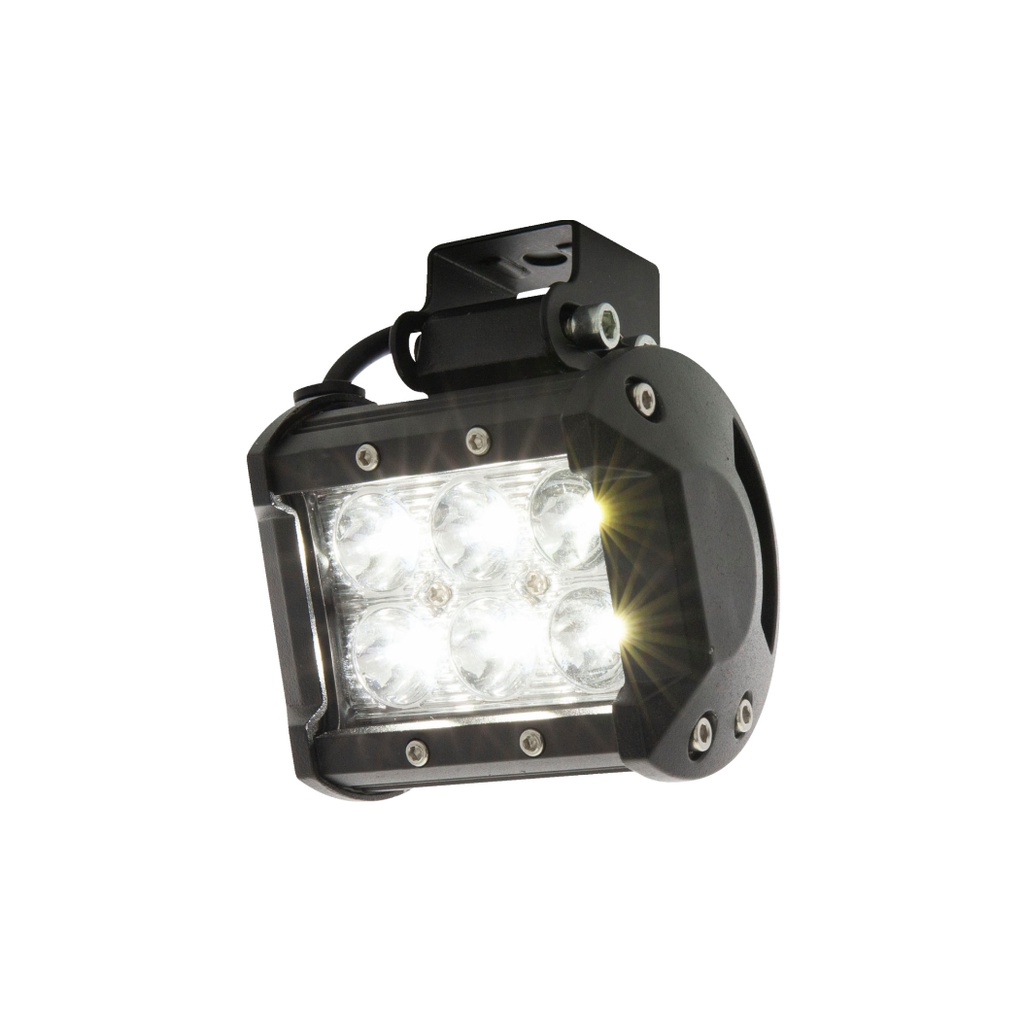 Optronics UTV LED Spot Light With Bracket Clear - Parts Giant