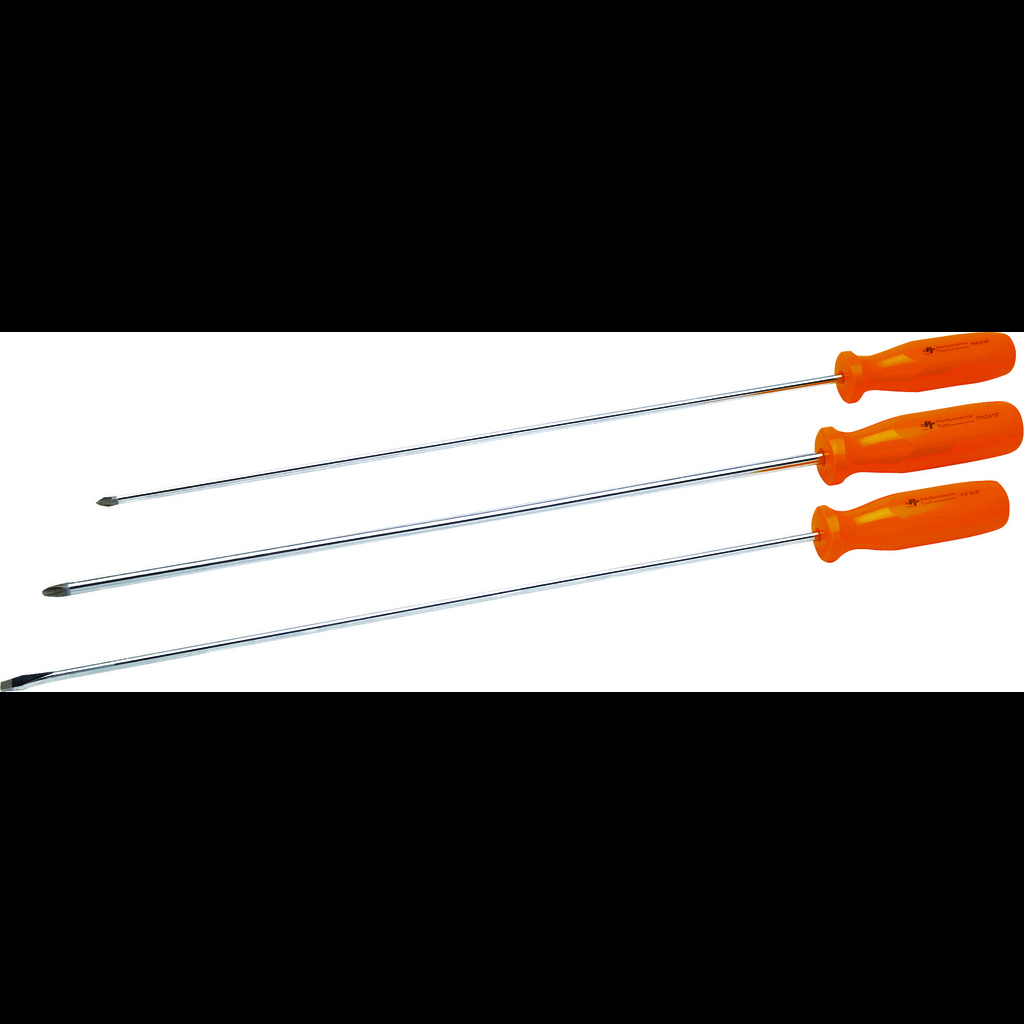 Performance Tool 3 Piece Long Screwdriver Set - Parts Giant
