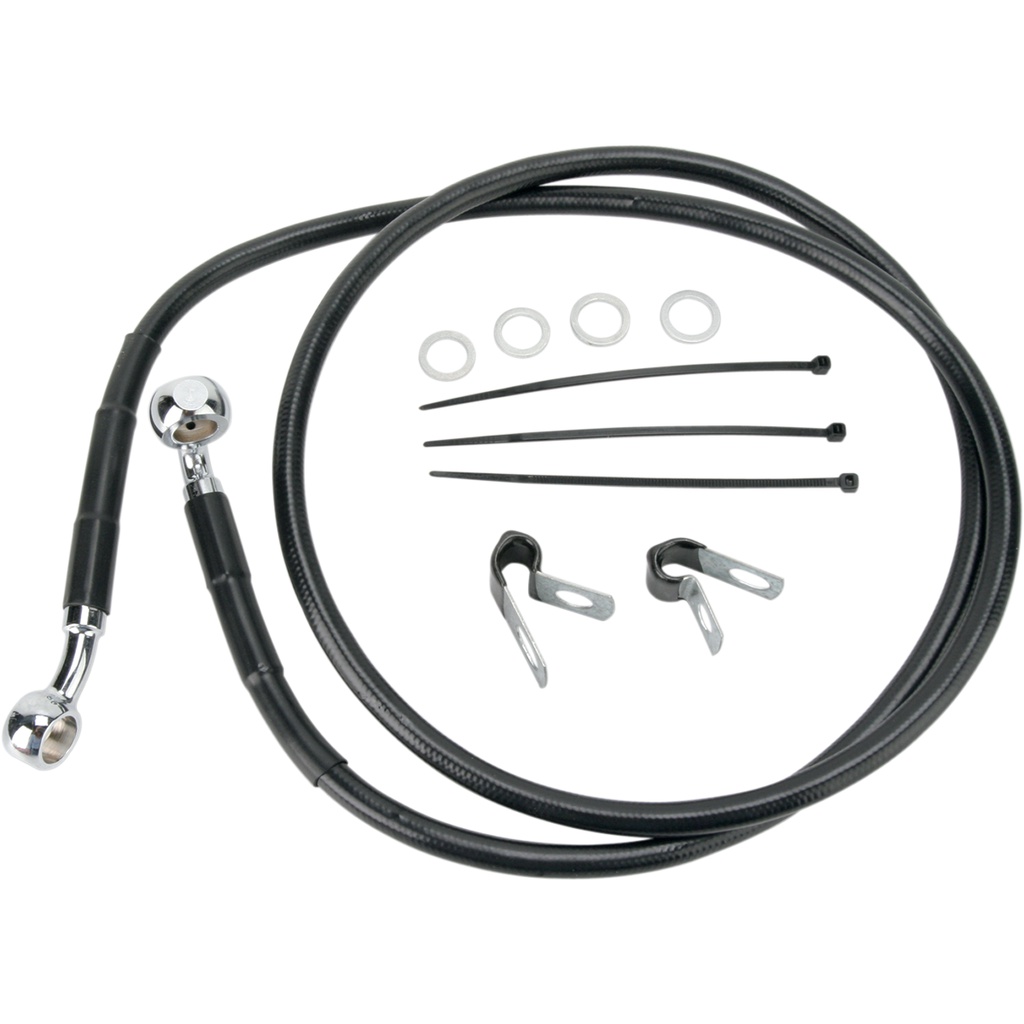 Drag Specialties Stainless Steel Braided Brake Line Kit - Parts Giant