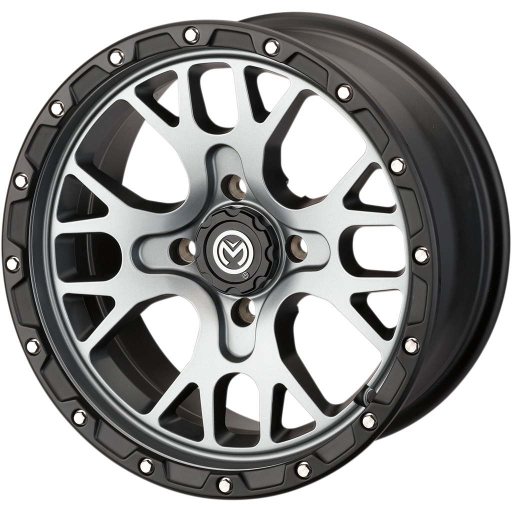 Moose 545X Rocker ATV/UTV Wheel15x7 4/110 4+3 Front/Rear Satin Gray ...