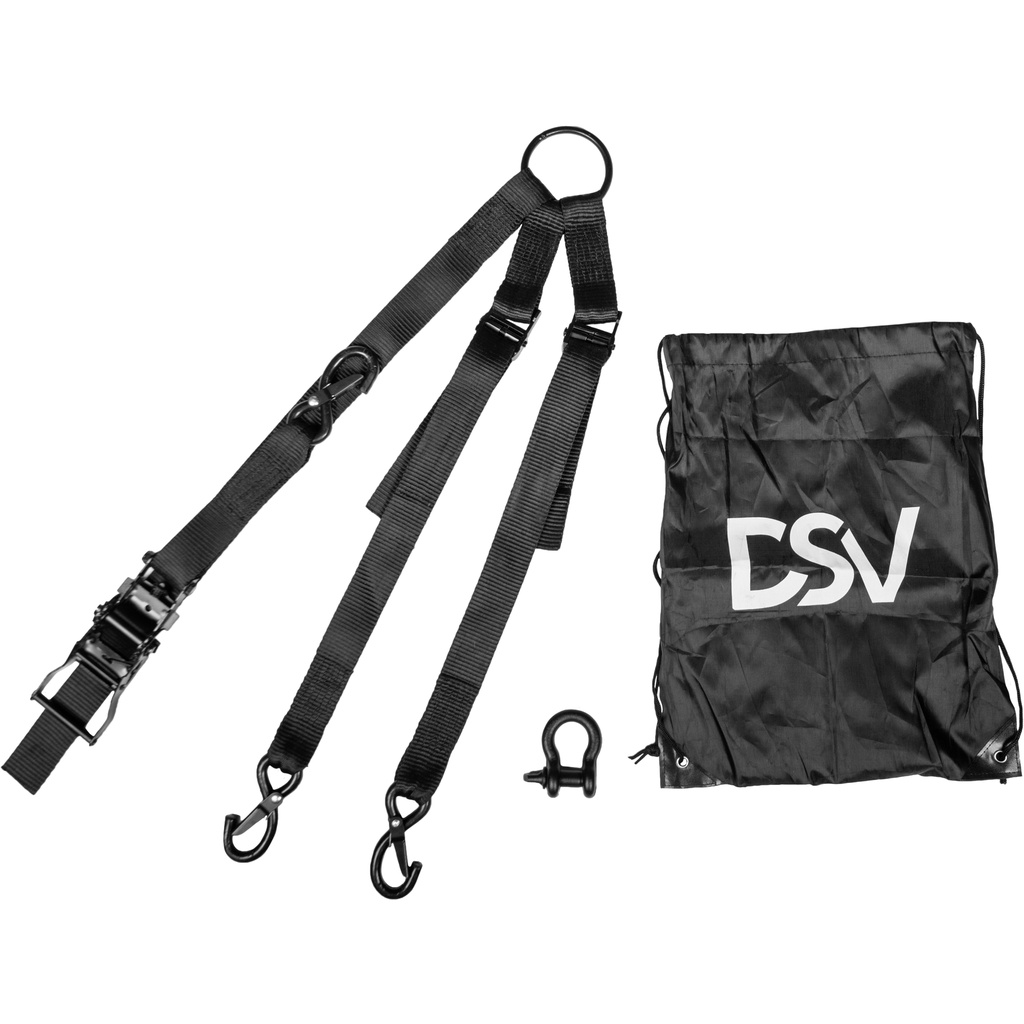Fire Power 3-Way Ratchet Tie Downs 3 ft. L x 1.5" W Black - Parts Giant