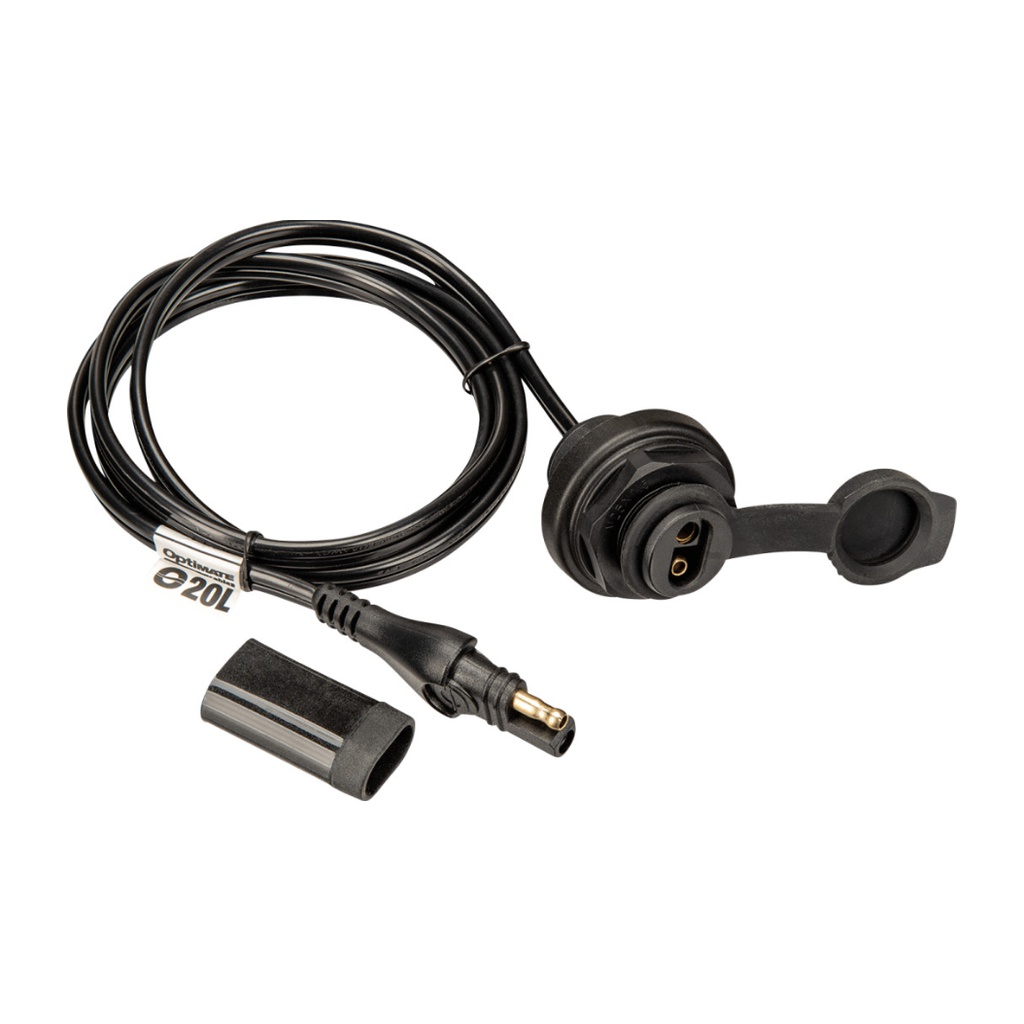 TecMate OptiMate Panel Mount SAE Socket w/40" Cable - Parts Giant