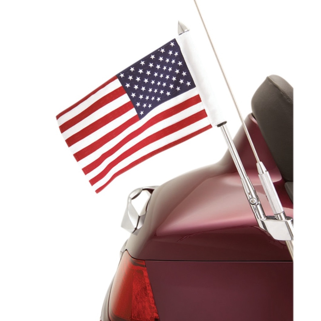 Show Chrome Folding Flag Pole with US Flag - Parts Giant