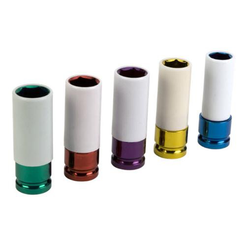 Performance Tool 1/2" Thin Wall Color Coded Socket Set 5-pIece - Parts ...