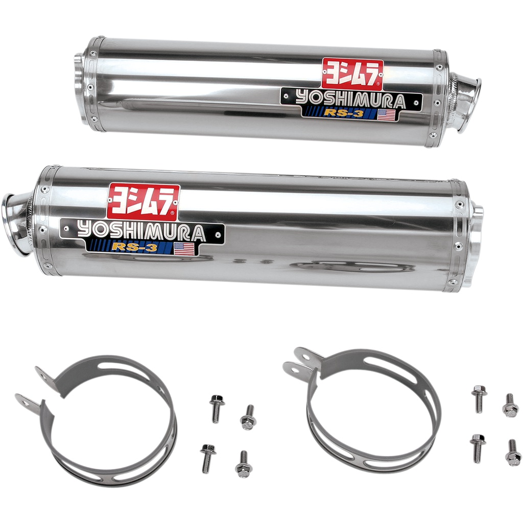 Yoshimura RS-3 Street Series Dual Slip-On Exhaust - Parts Giant