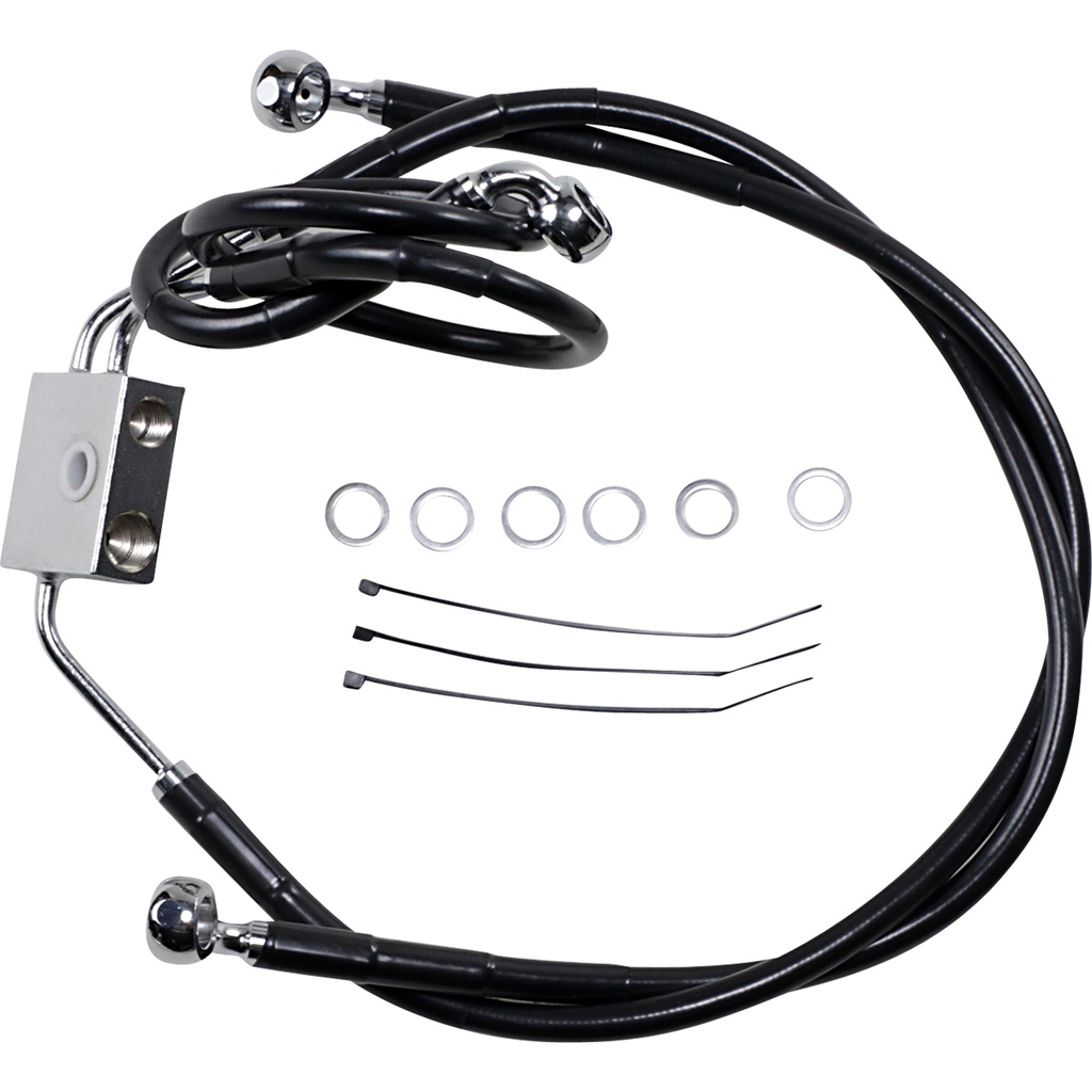 Drag Specialties Stainless Steel Braided Brake Line Kit - Parts Giant