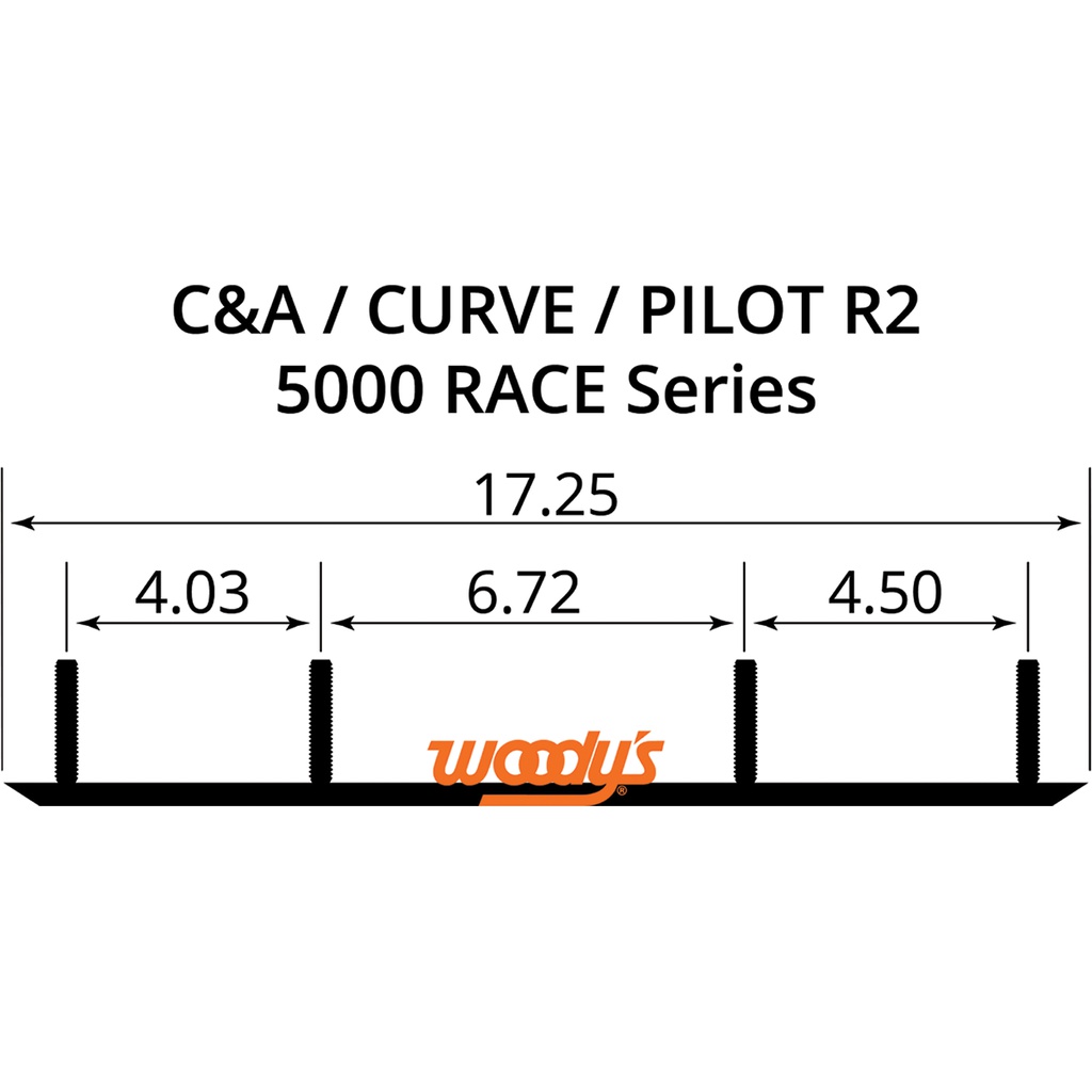 Woody's 8" Executive Flat Top Carbide Runners for C&A Pro/Curve Skis ...