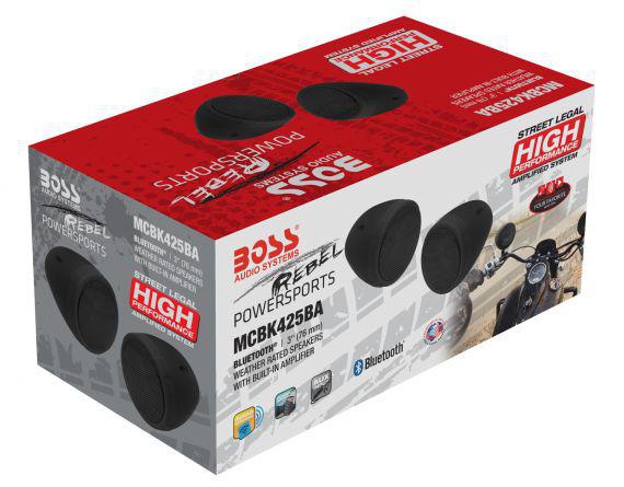Boss Audio MC425BA 2-Wire Rebel Motorcycle Speaker Kit Black - Parts Giant