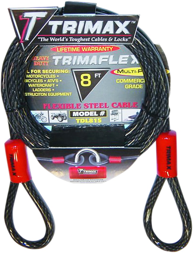 Trimax Trimaflex Max Security Braided Cable Dual-Loop 8' x 15mm - Parts ...