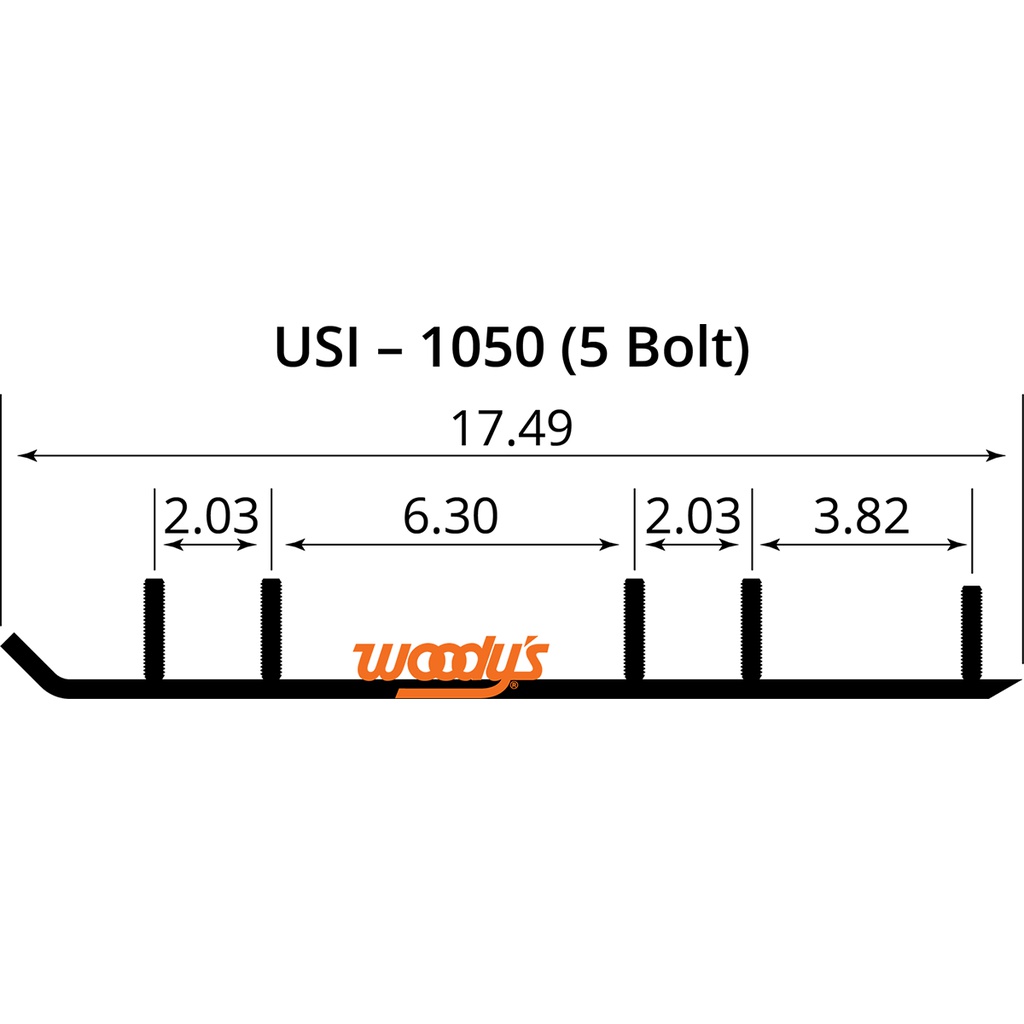 Woody's 6" Trail Blazer IV Flat Top Carbide Runners for USI 5-Bolt Skis ...