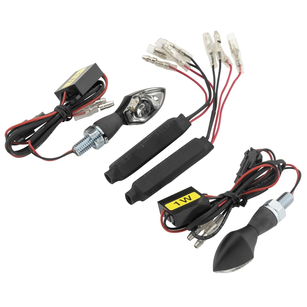 BikeMaster Micro Bright Turn Signals Black - Parts Giant