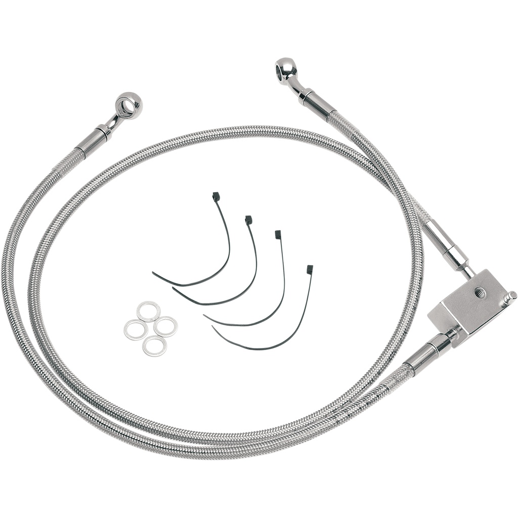 Drag Specialties Stainless Steel Braided Brake Line Kit - Parts Giant