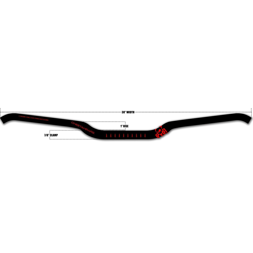 Cheetah Factory Crowbar Snowmobile Handlebar Black - Parts Giant
