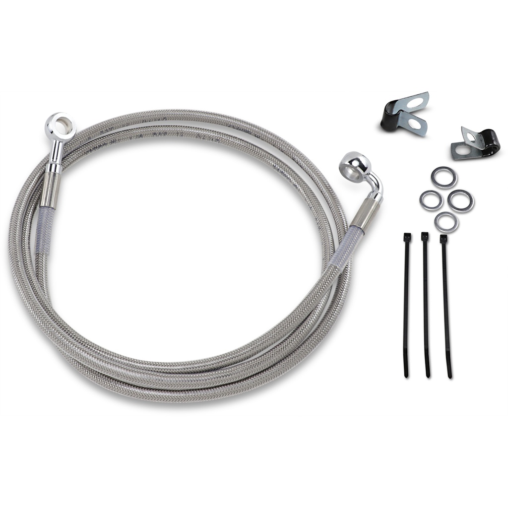 Drag Specialties Stainless Steel Braided Brake Line Kit - Parts Giant