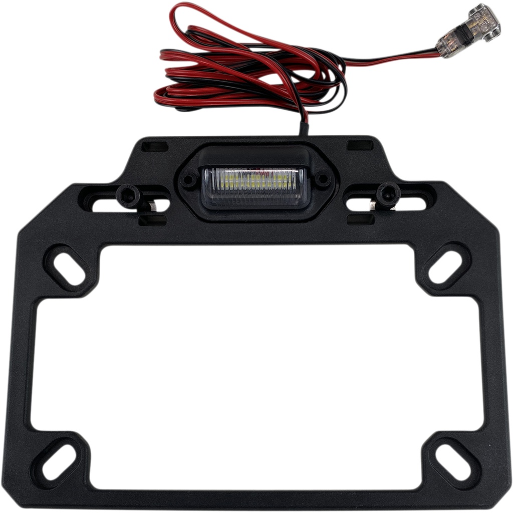 Moose LED License Plate Mount Black - Parts Giant