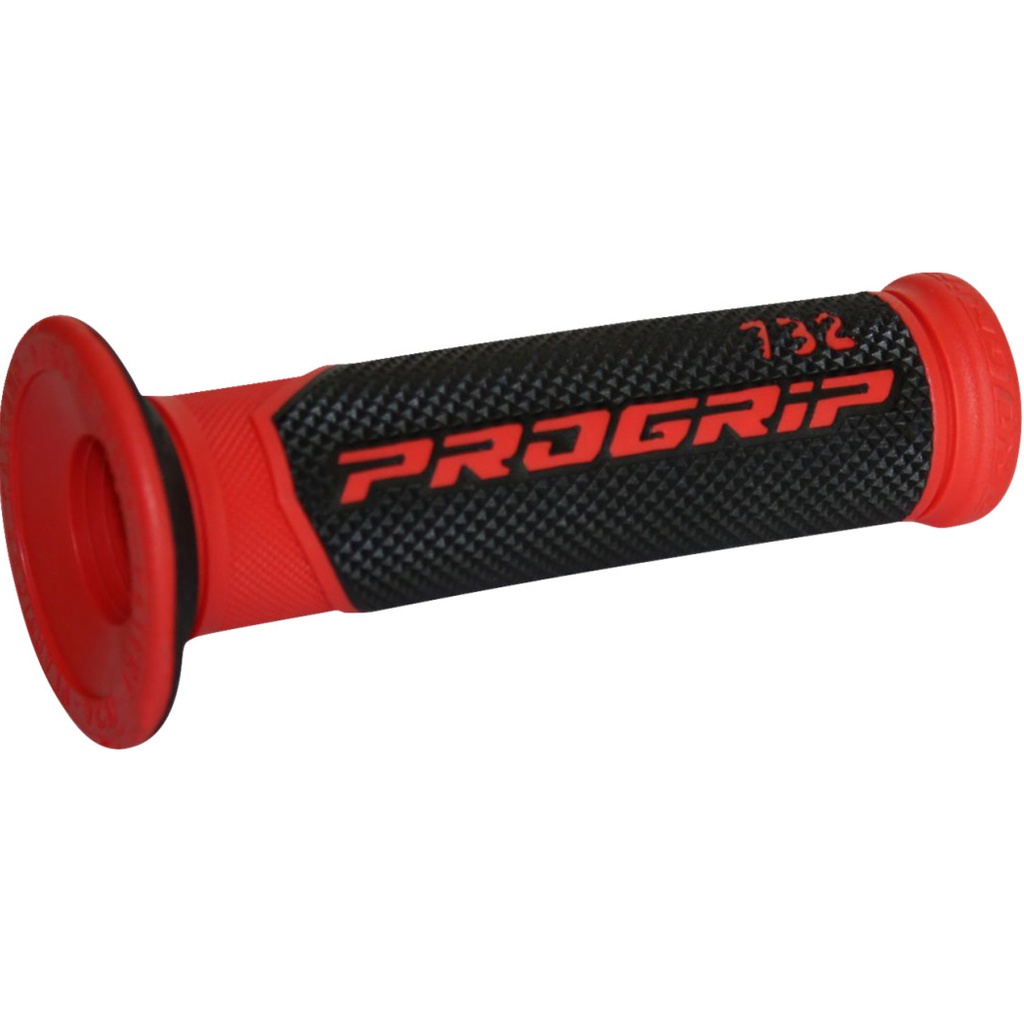 Pro Grip 732 Grips With Open Ends Black/Red - Parts Giant