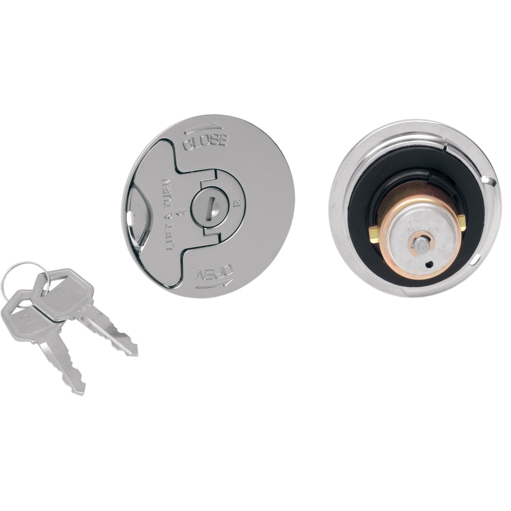 Drag Specialties Flush Mount Locking Gas Cap Set - Parts Giant