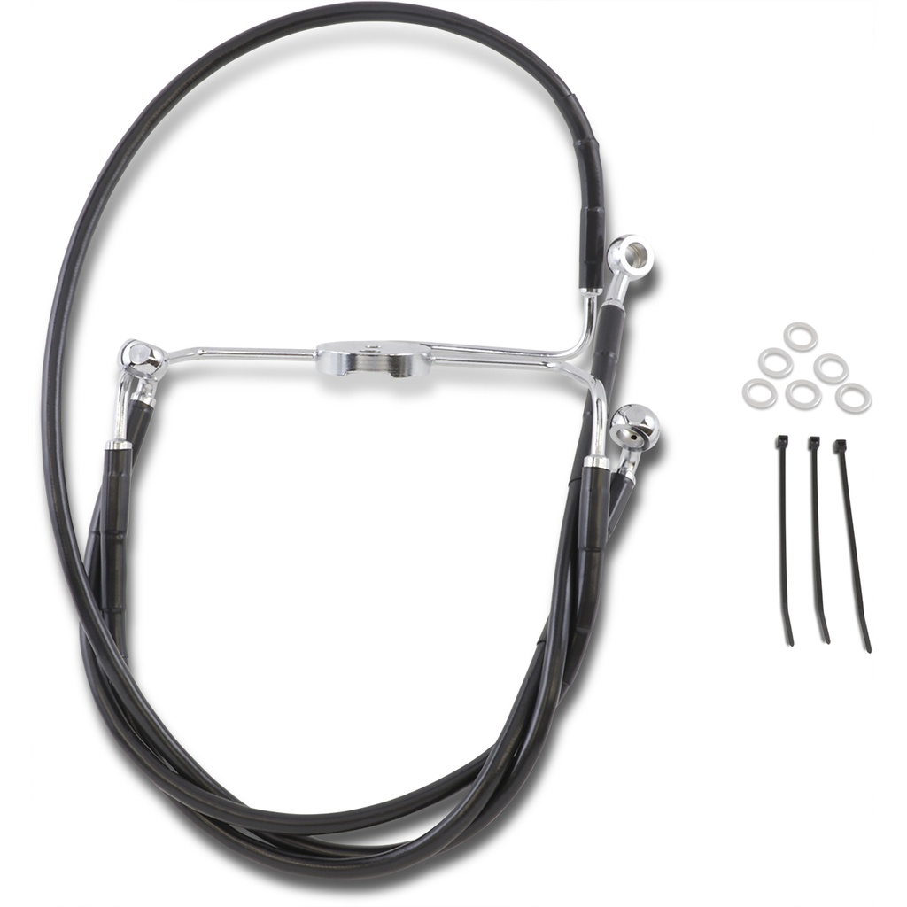 Drag Specialties Stainless Steel Braided Brake Line Kit - Parts Giant