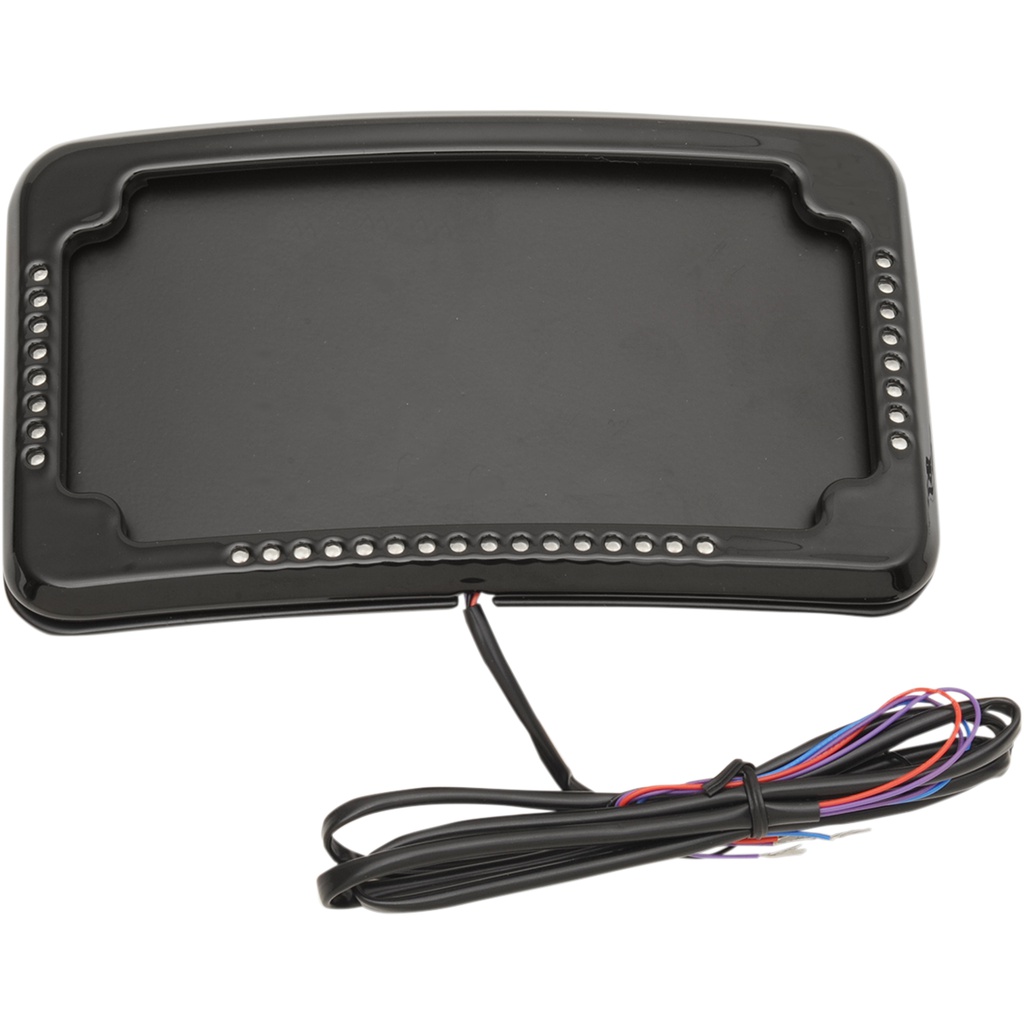 Cycle Visions Curved Slick Signal License Plate Frame with 3-Hole Mount ...