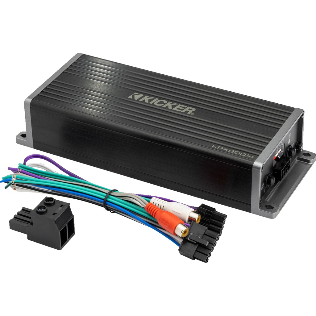Kicker 4-Channel Weather-Resistant Amplifier 300W Black - Parts Giant