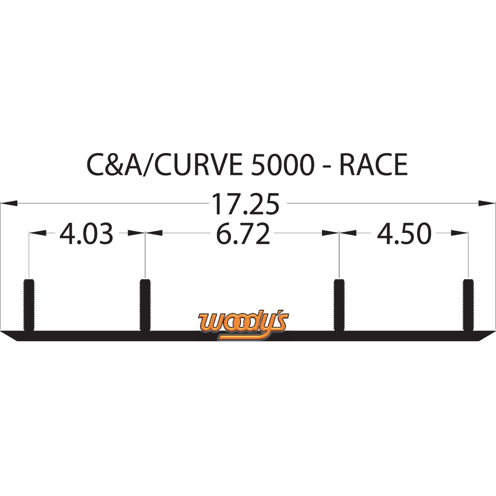 Woody's SnoCross Flat Top Carbide Runner Wearbars for C&A Pro or Curve ...